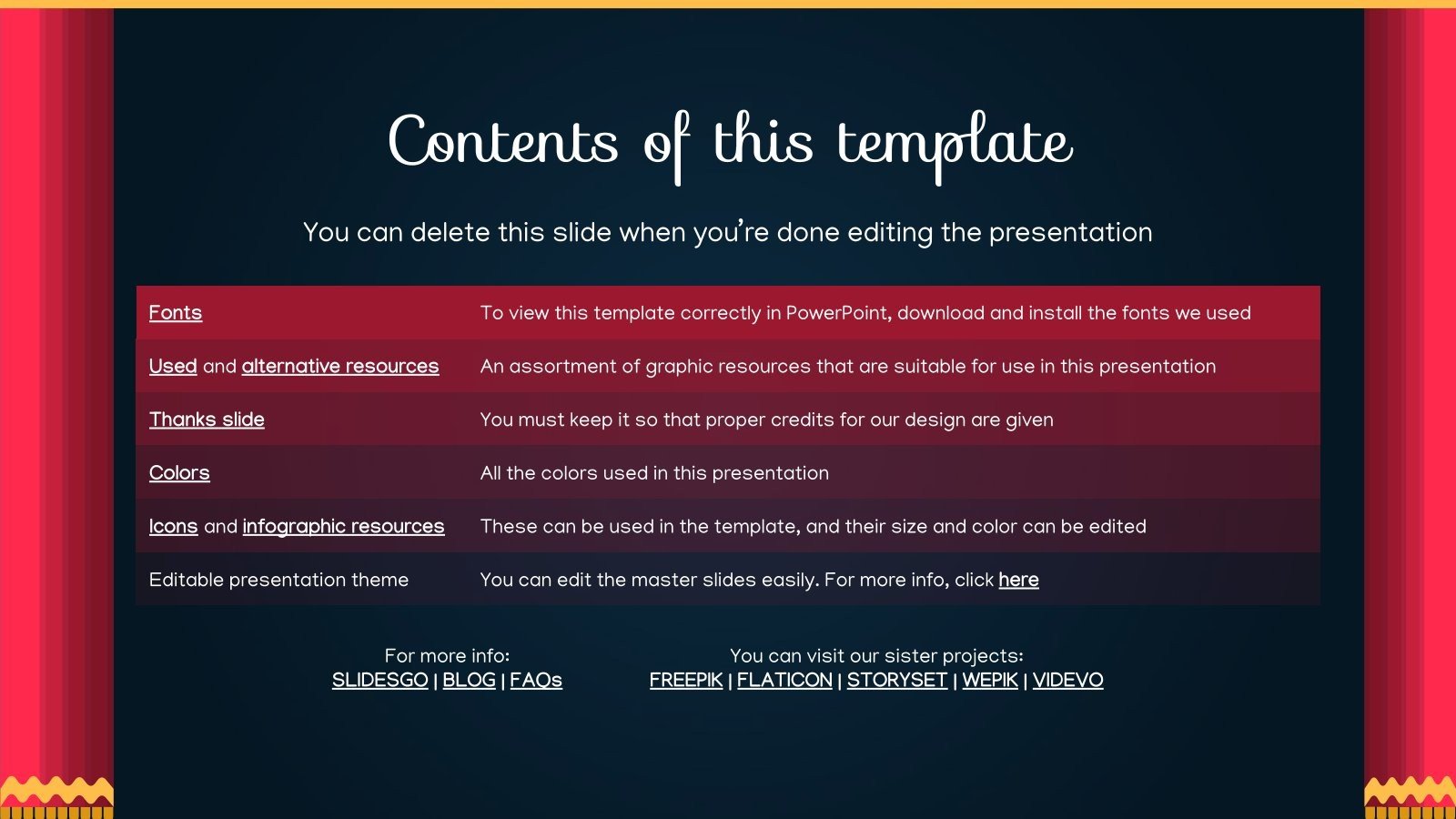 Open Curtain Presentation Template Presentation