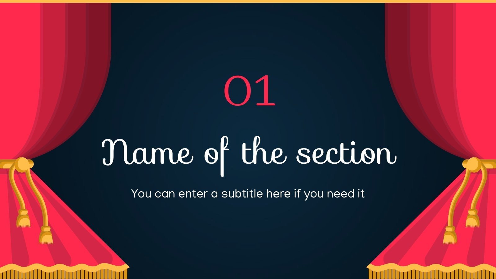 Open Curtain Presentation Template Presentation