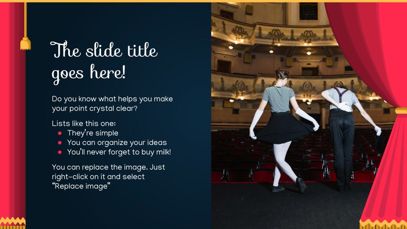 Open Curtain Presentation Template Presentation