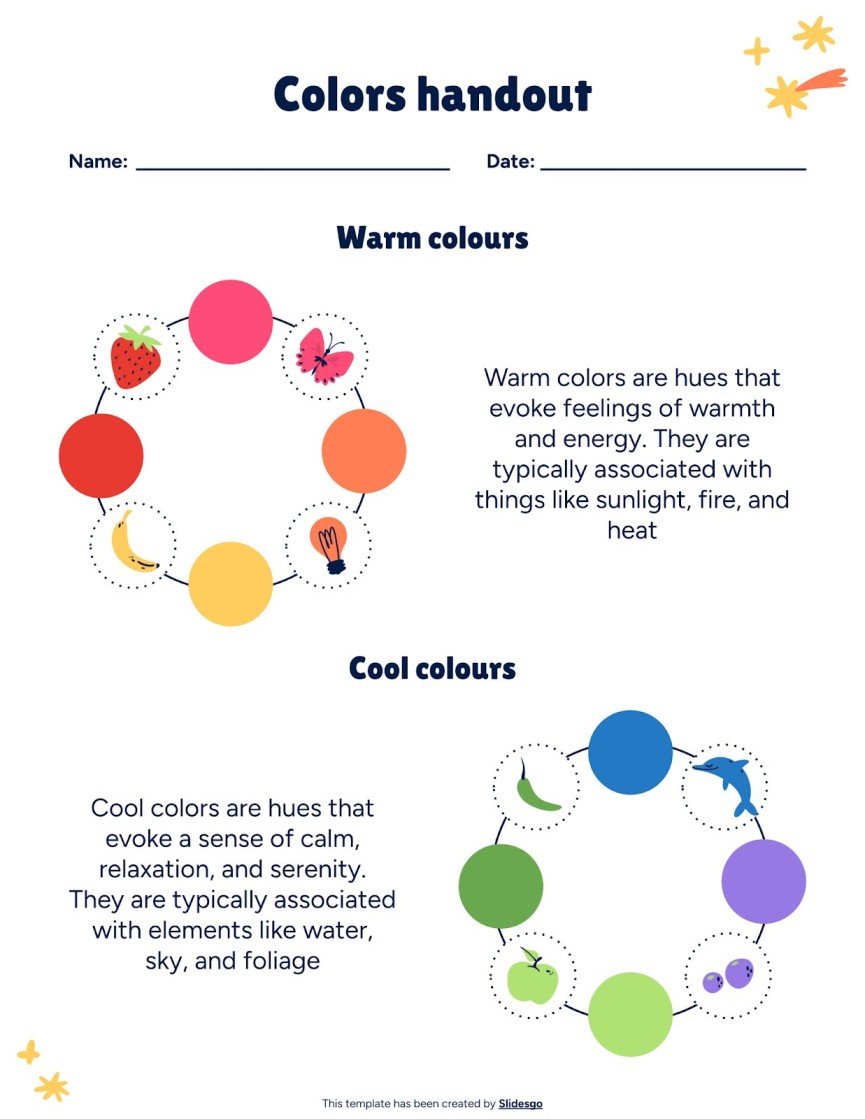 Plantilla Folleto de colores