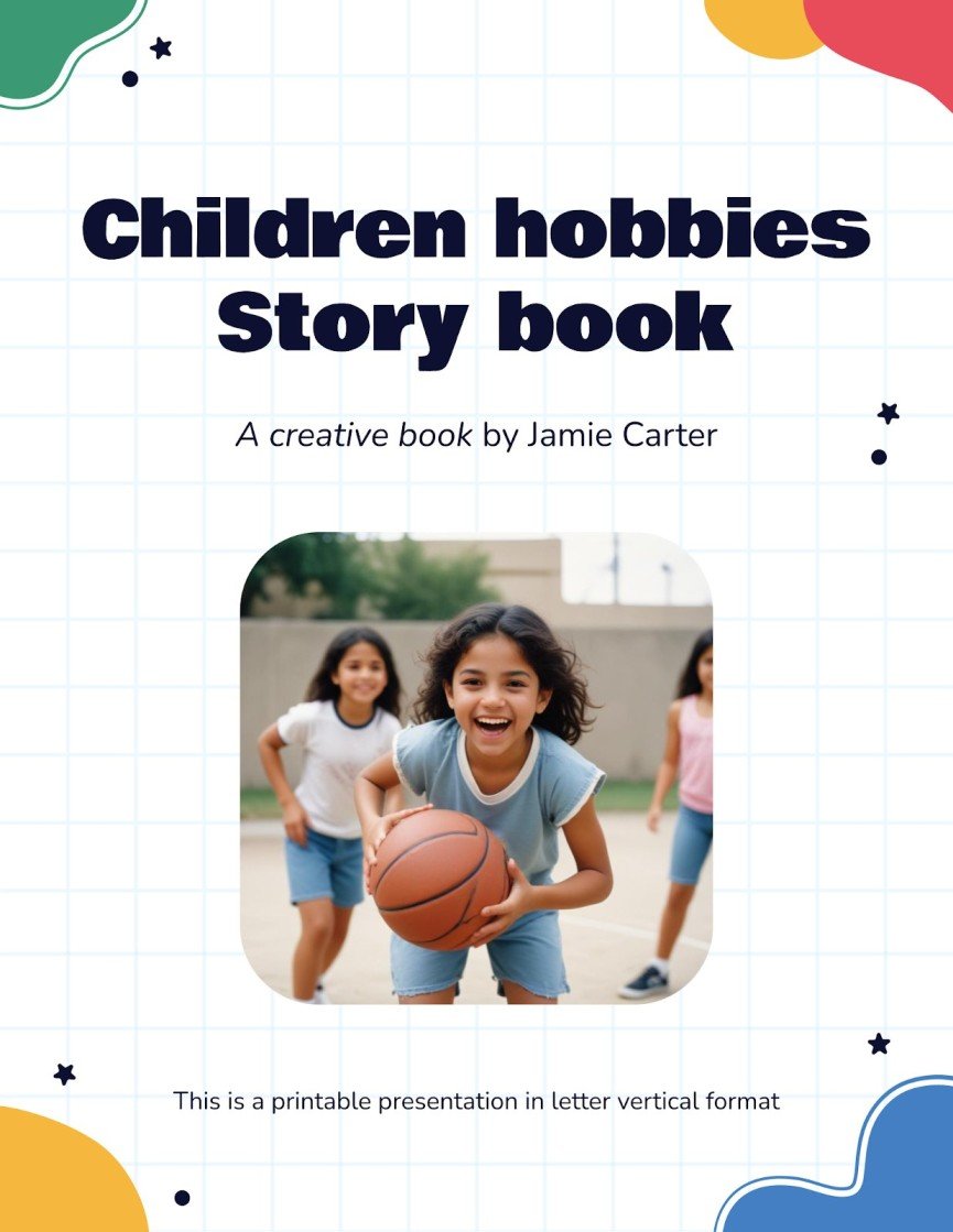 Children Hobbies Story Book Presentation