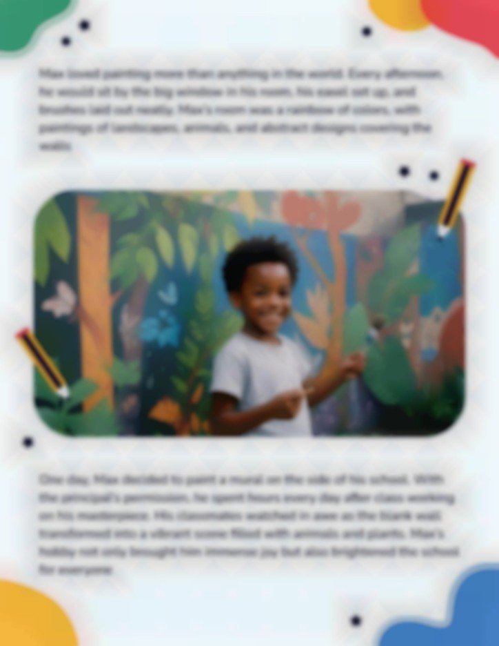 Children Hobbies Story Book Presentation