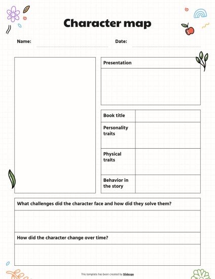 Character Map Worksheet Template