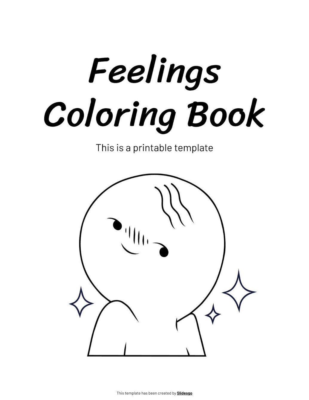 Plantilla Libro para colorear de sentimientos