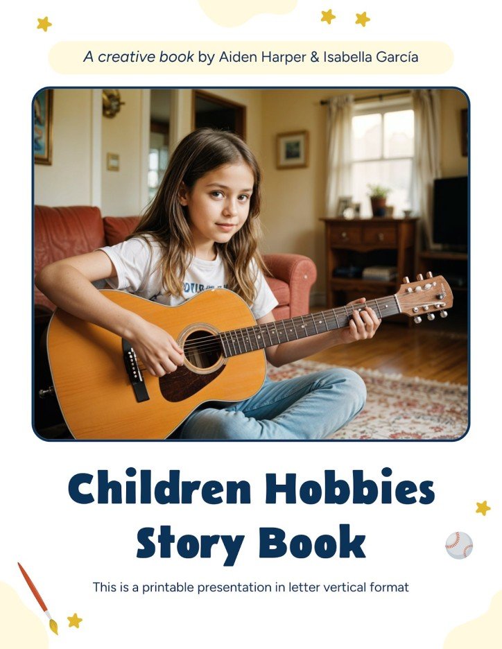 Children Hobbies Story Book Presentation