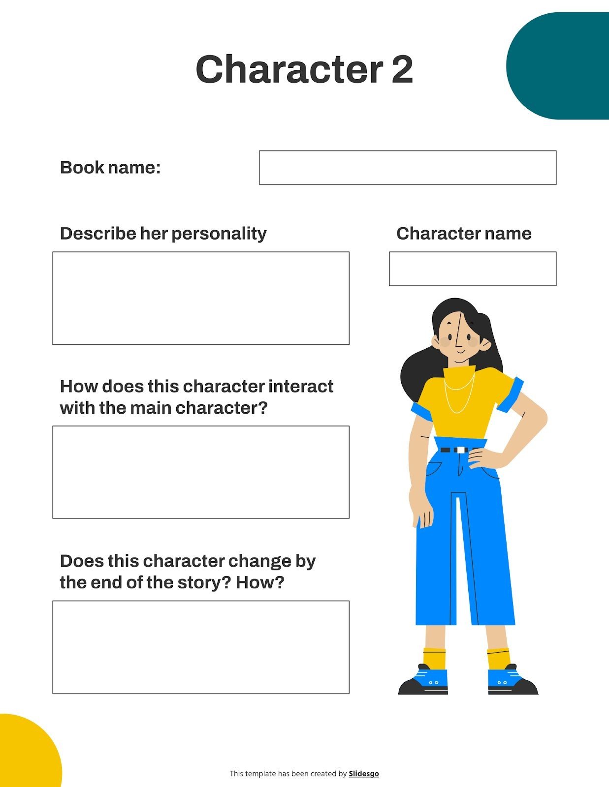 Character Map Worksheet Template