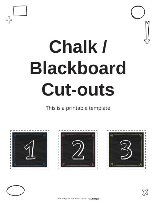 Chalk / Blackboard Cut-outs Template