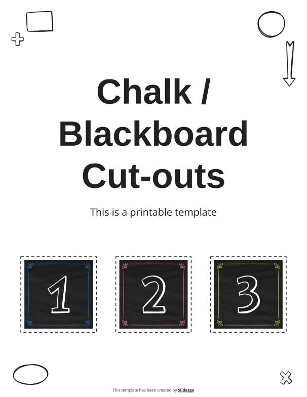 Chalk / Blackboard Cut-outs Template