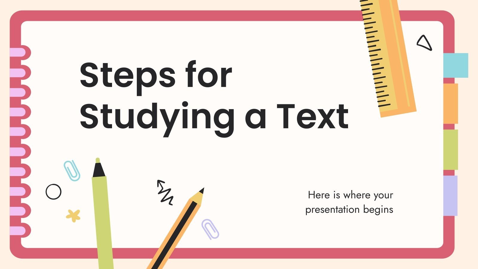 Steps for Studying a Text Presentation