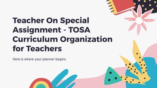 Teacher On Special Assignment - Curriculum Organization