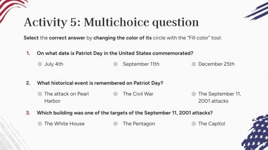 Patriot's Day Reflections: Activities Reading Comprehension