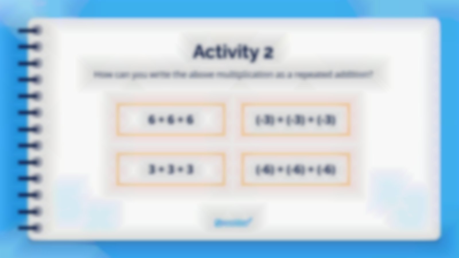 Multiplying Integers Presentation