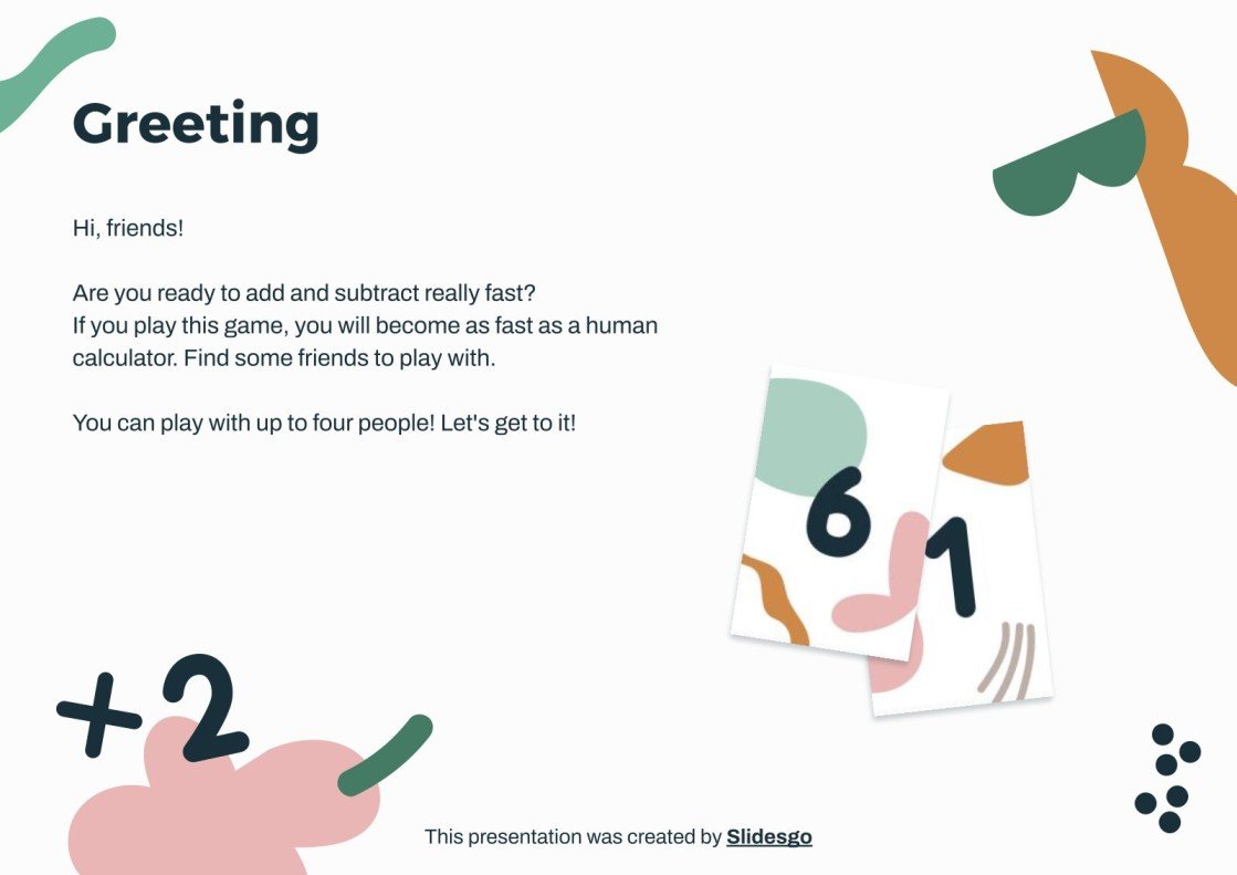 Card Game to Improve Mental Arithmetic Skills Presentation