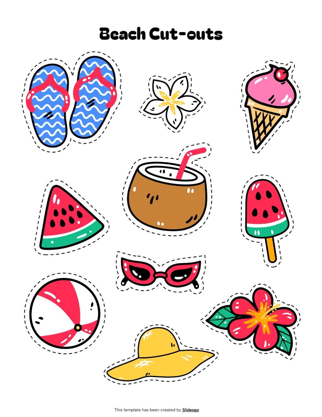 Beach Cut-outs Template