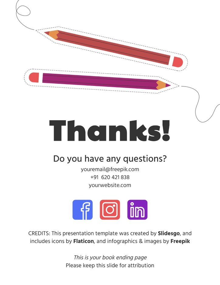 Color Pencil Cut-outs Template