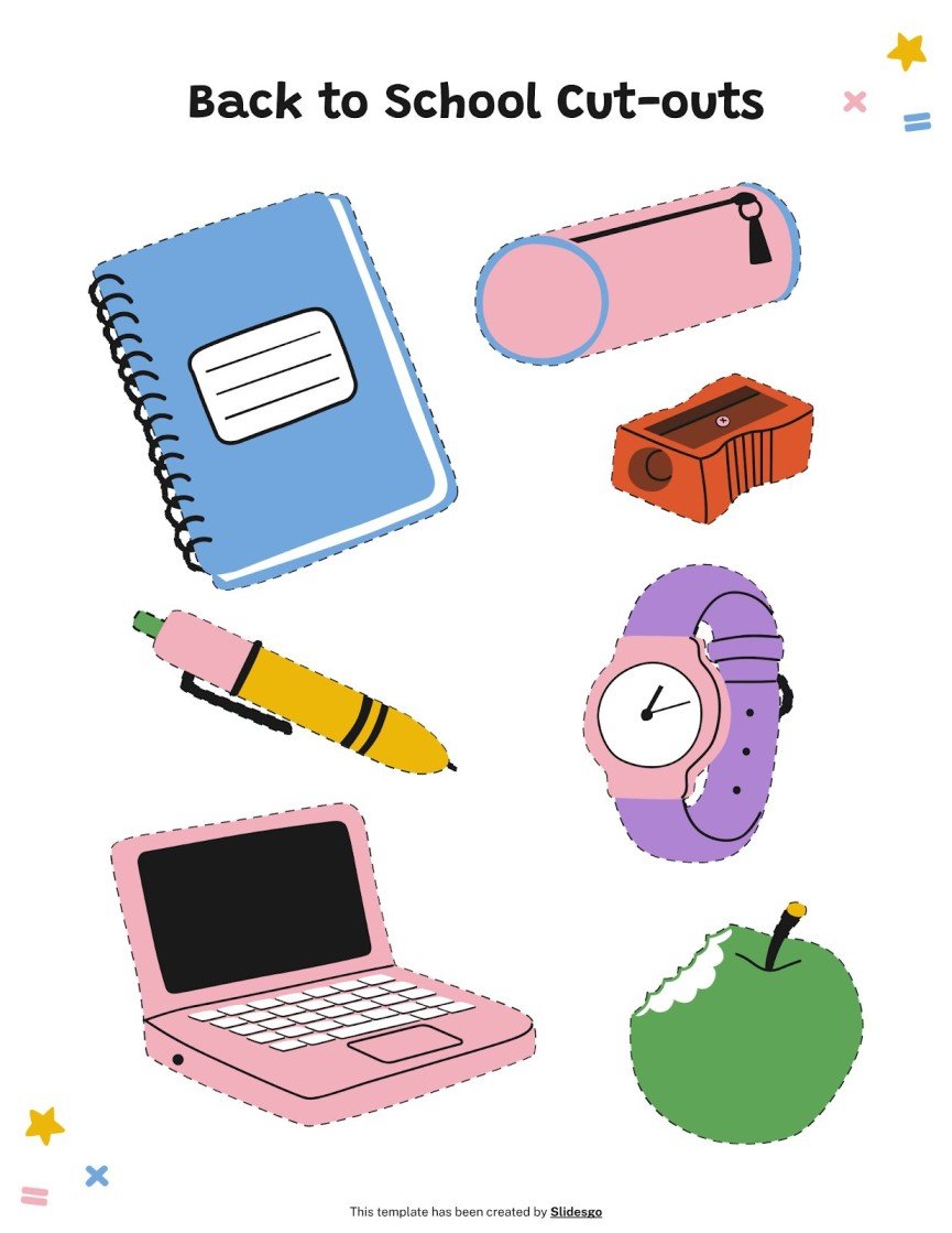 Back to School Cut-outs Template
