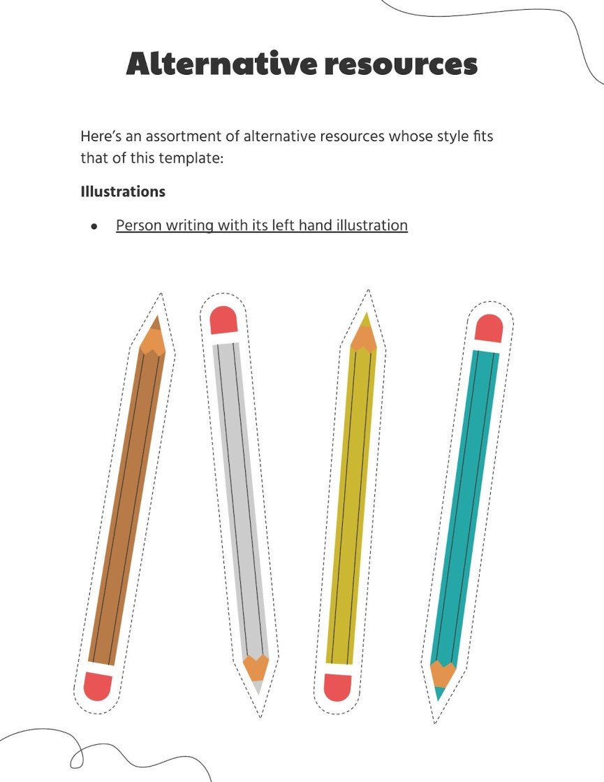 Color Pencil Cut-outs Template