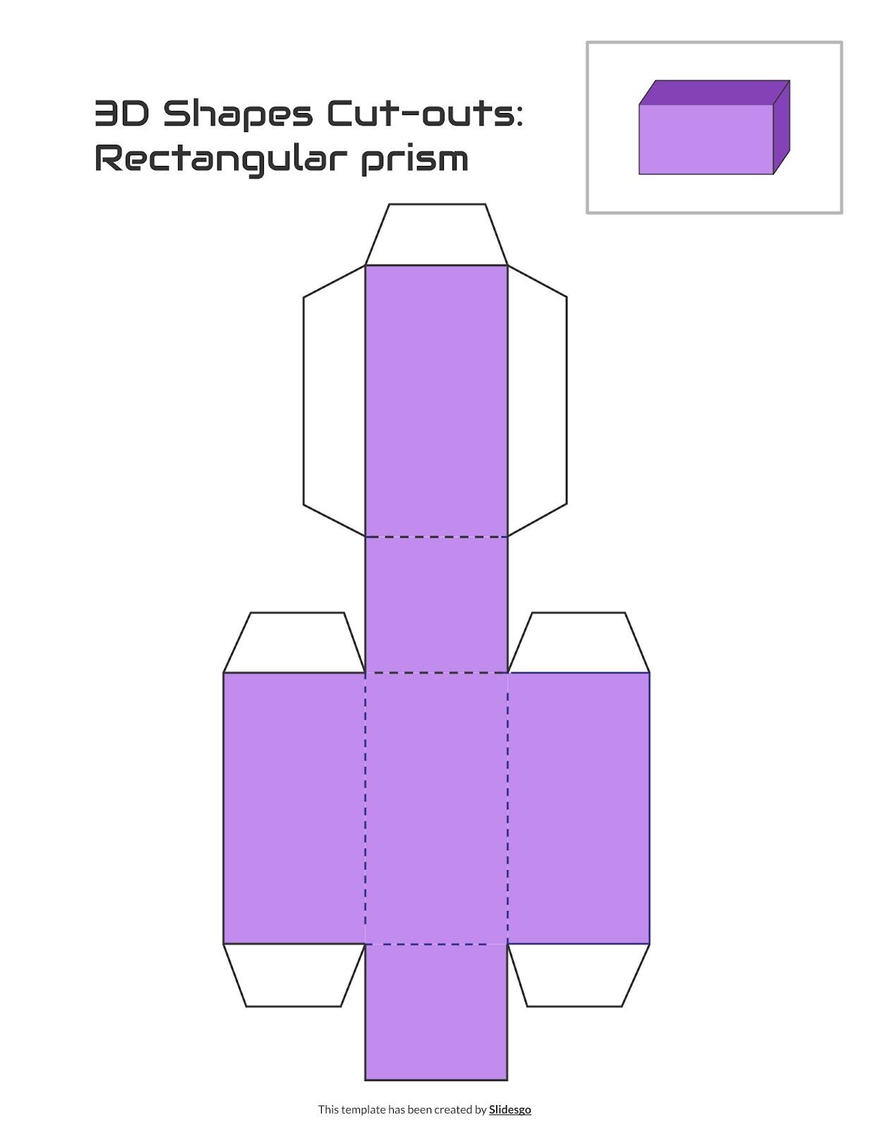 3D Shapes Cut-outs Template