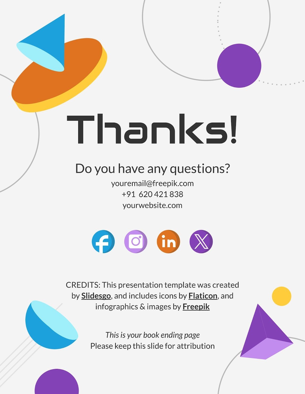 3D Shapes Cut-outs Template