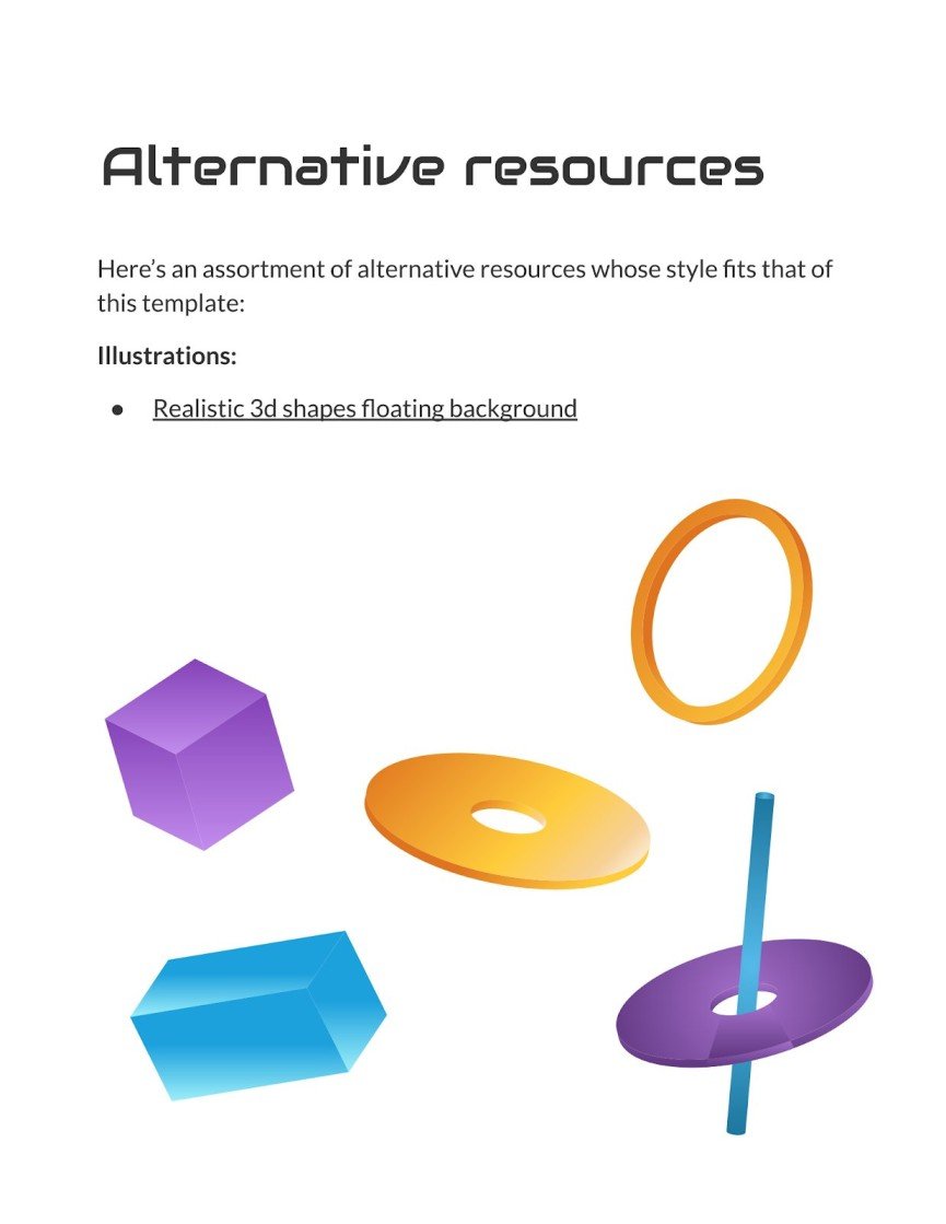 3D Shapes Cut-outs Template