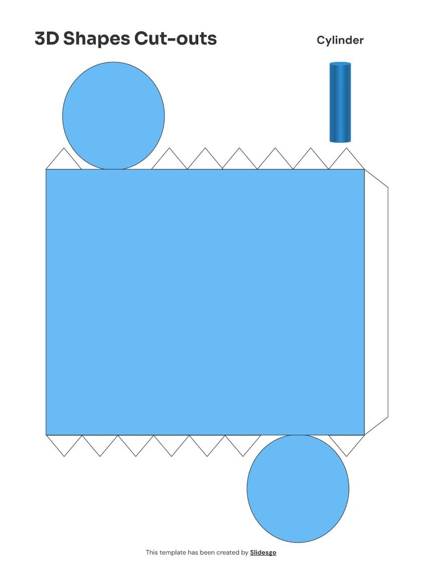 3D Shapes Cut-outs Template