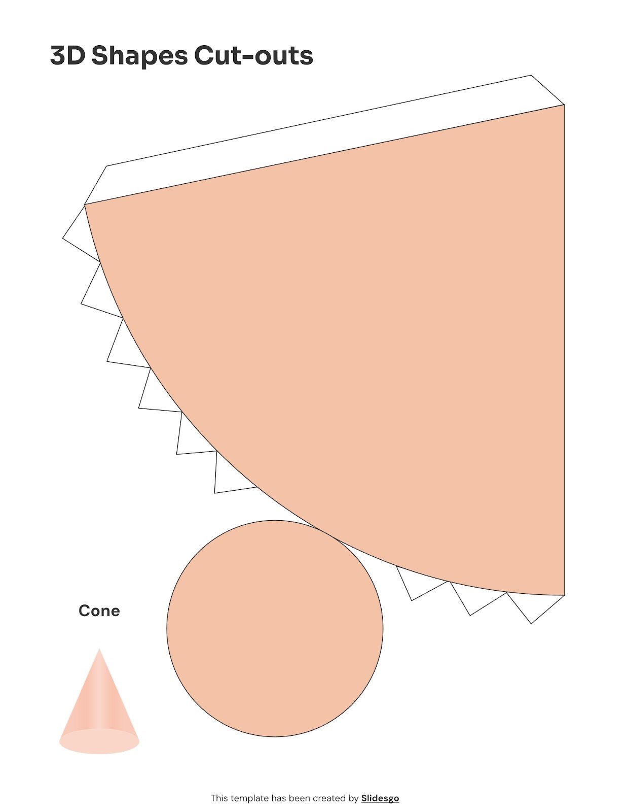 3D Shapes Cut-outs Template