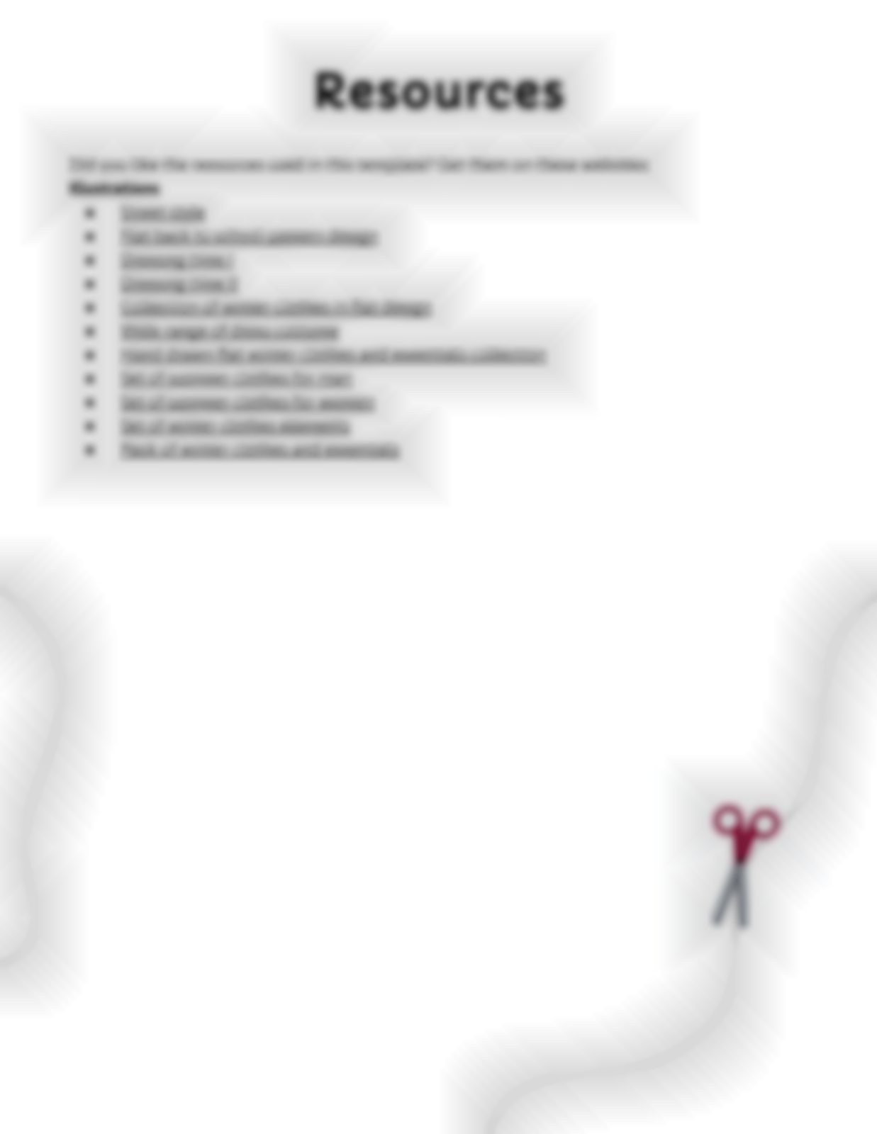 Clothes & Costumes Cut-outs Presentation