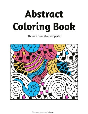 Abstract Coloring Book Template