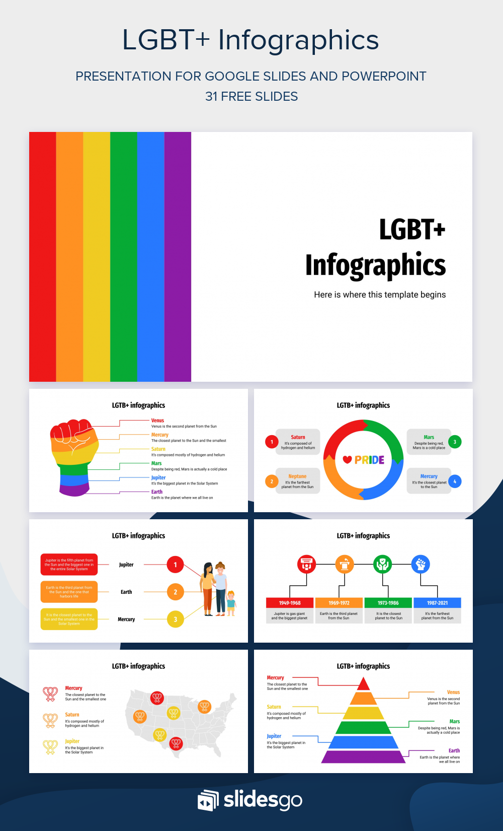 LGBT+ Infographics | Google Slides and PowerPoint template