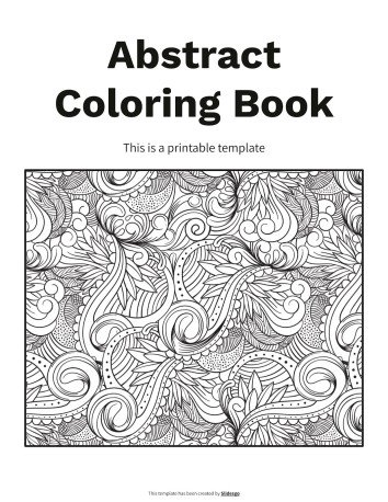 Abstract Coloring Book Template