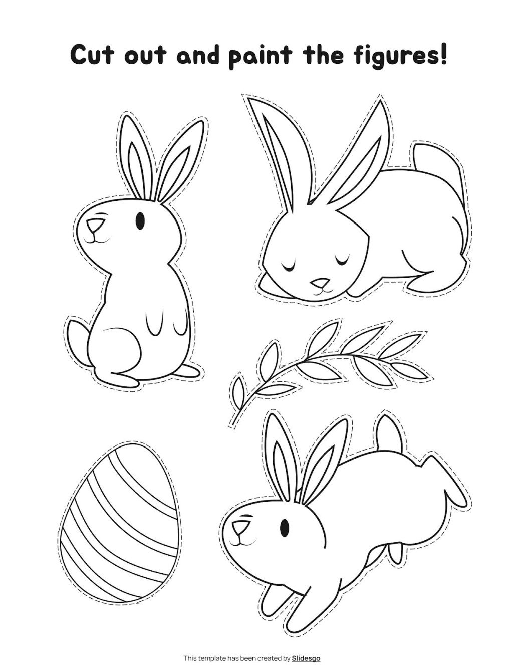 Easter Bunny Cut-outs Template