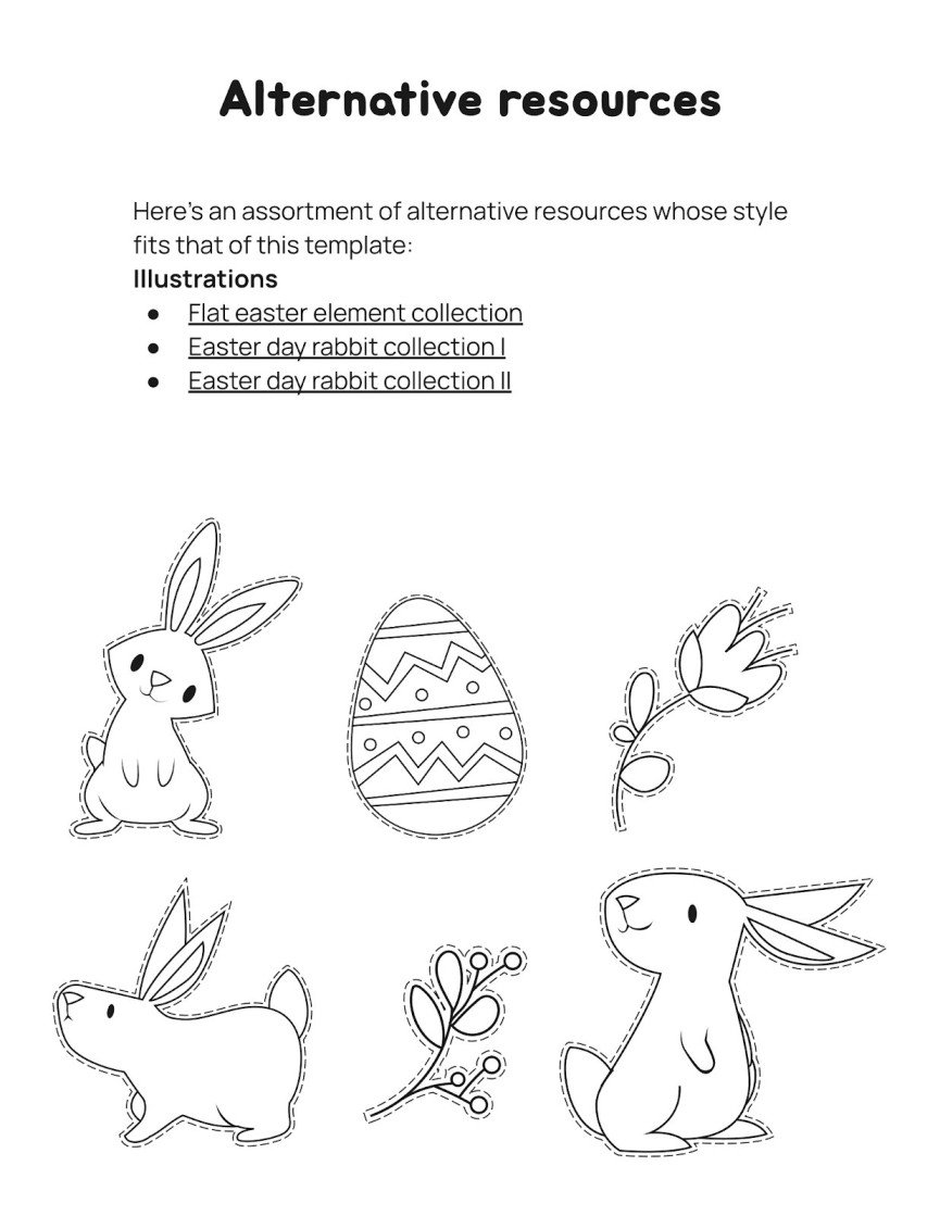 Easter Bunny Cut-outs Template