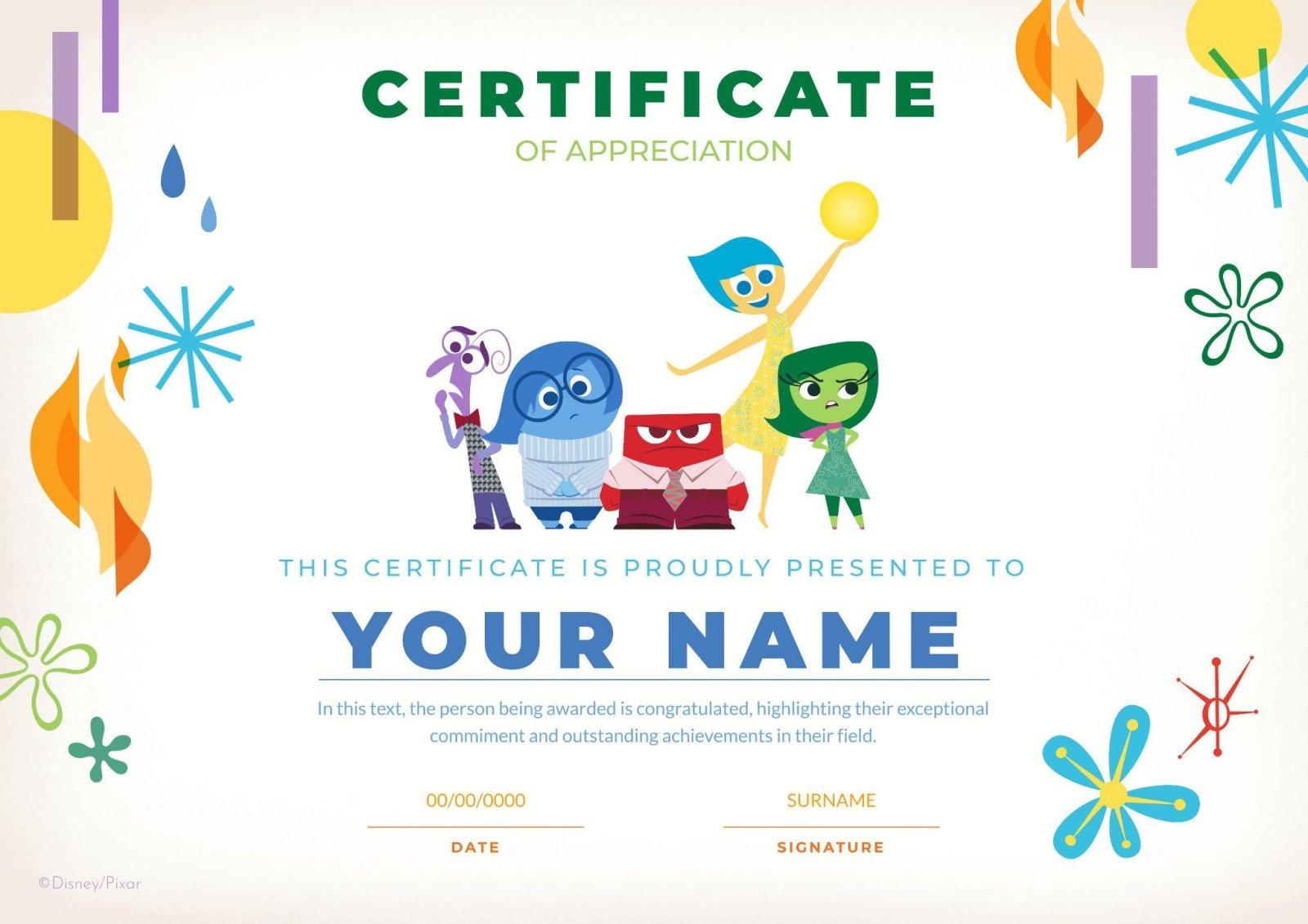 Disney Certificate Template