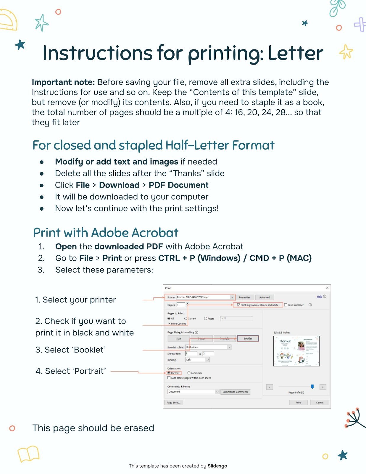 Back to school Handout Template