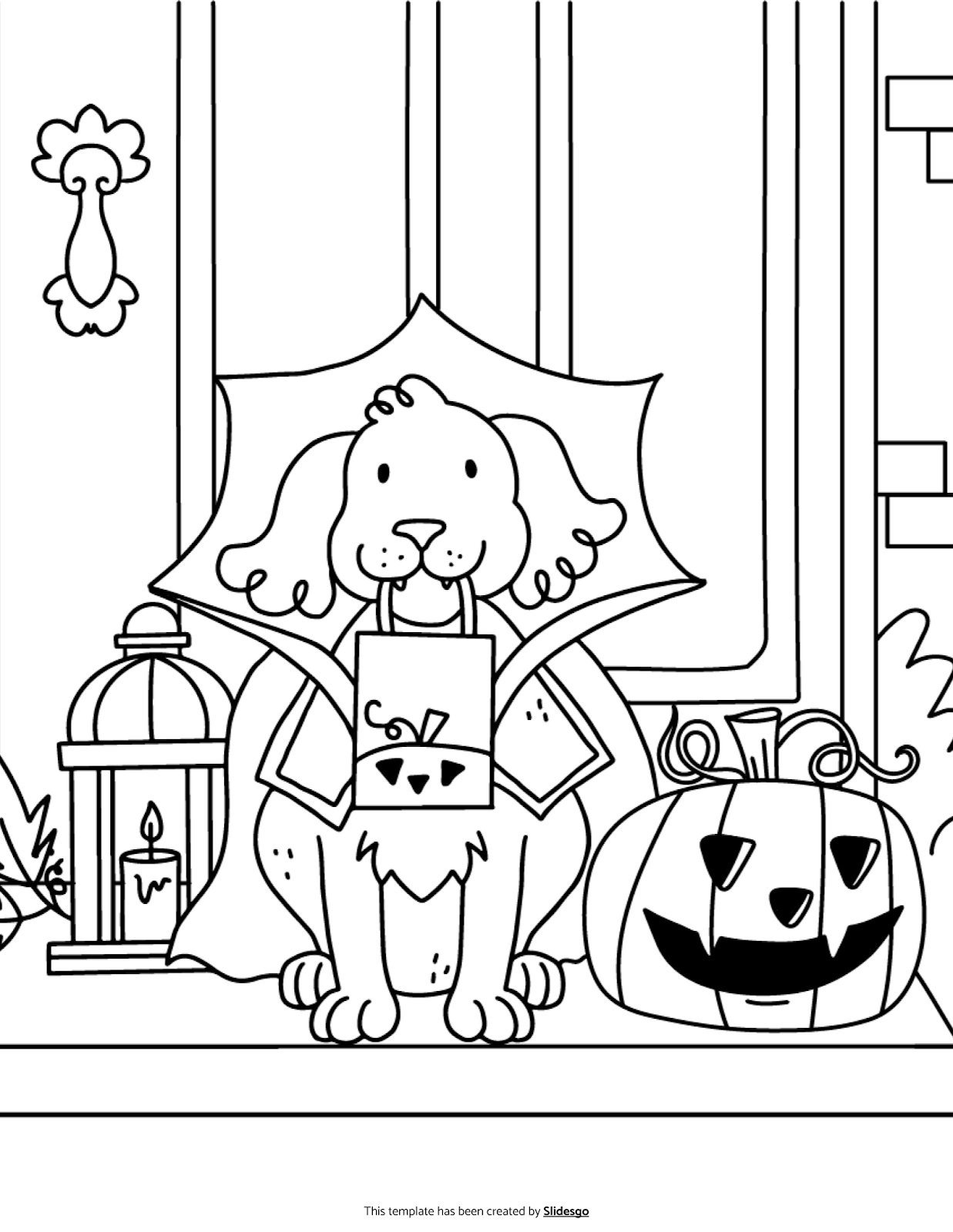 Halloween Coloring Book Template