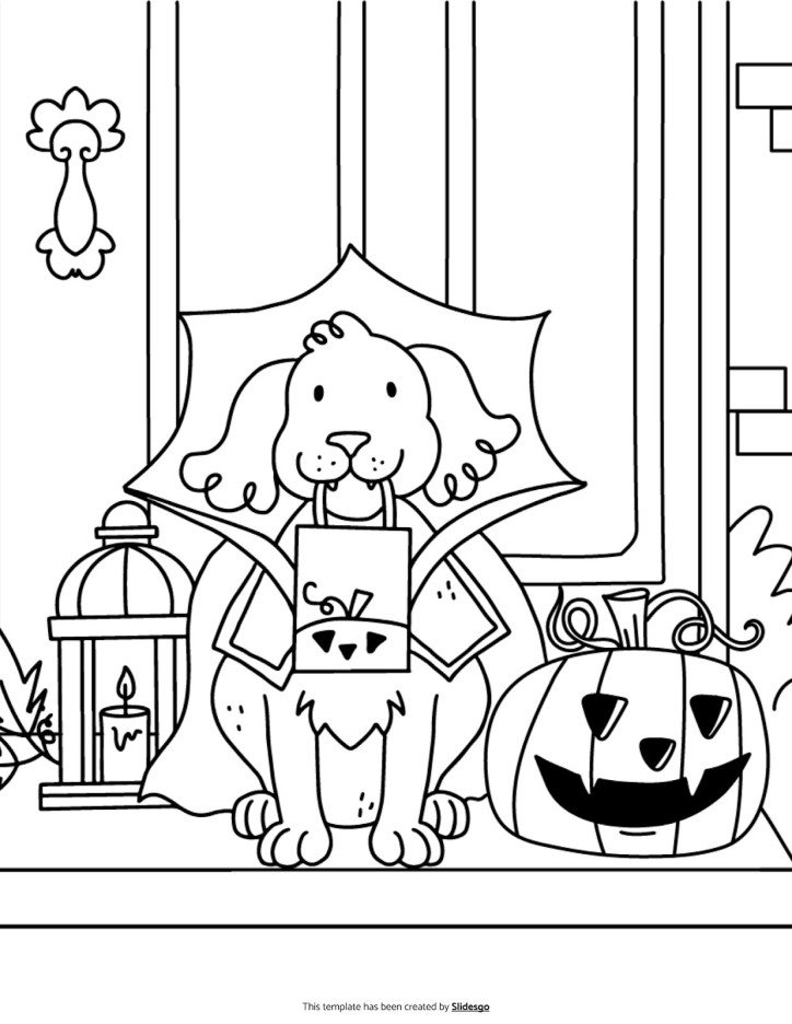 Halloween Coloring Book Template