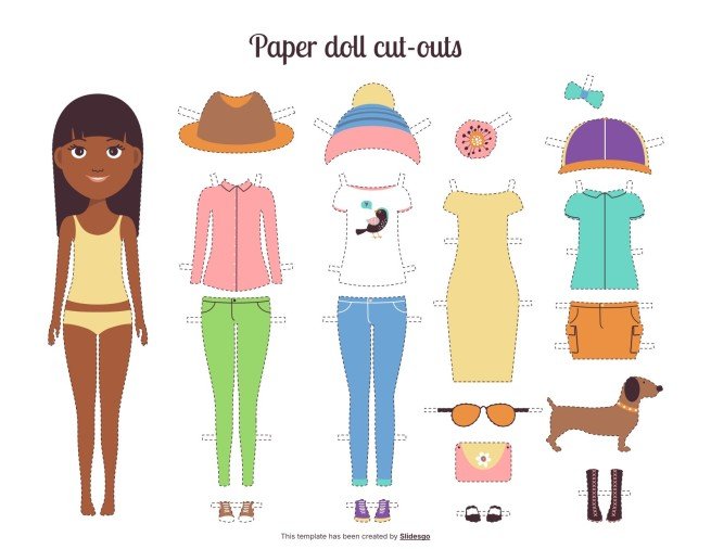 Paper Doll Cut-outs Template