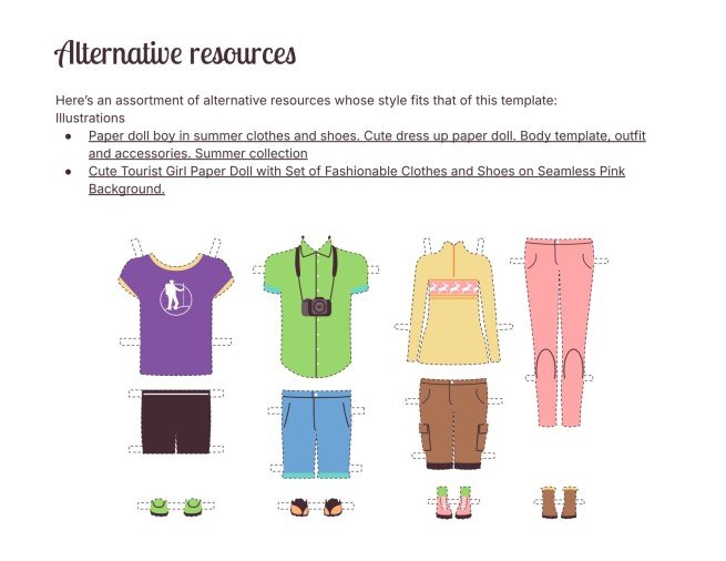 Paper Doll Cut-outs Template