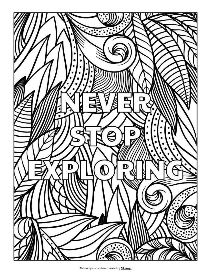 Mindful Coloring Book Template