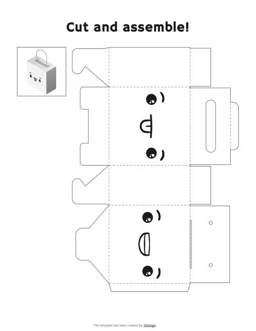 3D Shapes Cut-outs Template