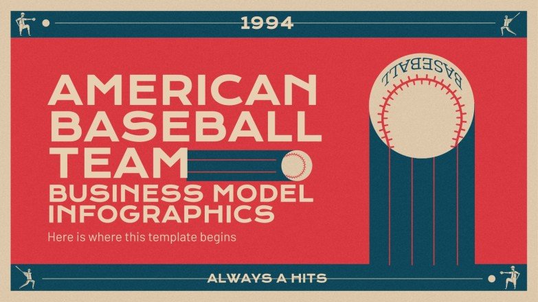 Infografías Modelo de equipo de béisbol americano