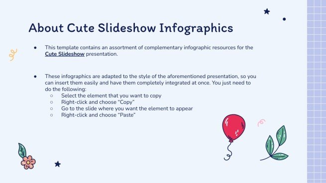 Cute Slideshow Infographics Template
