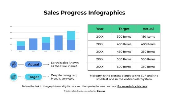 Sales Progress Infographics Template
