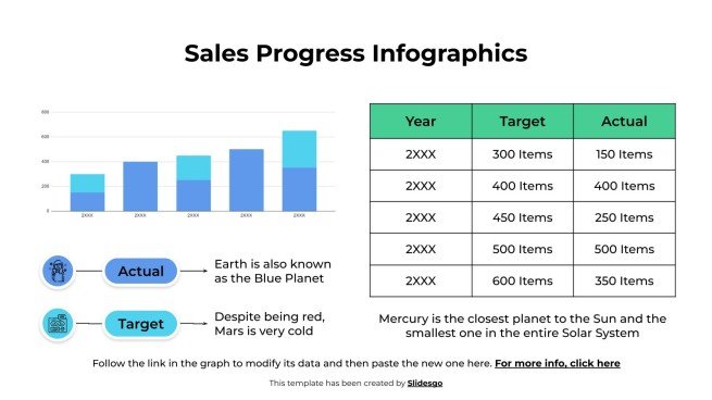 Sales Progress Infographics Template