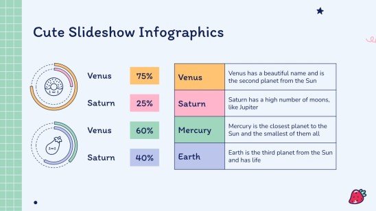 Cute Slideshow Infographics Template