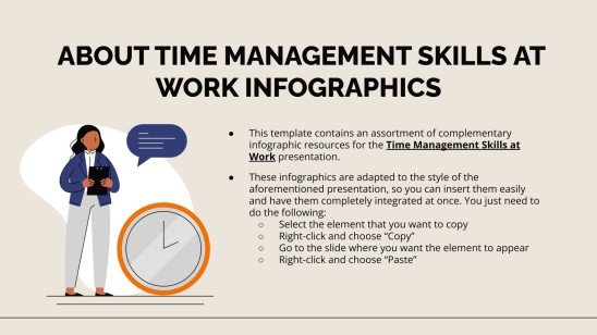 Time Management Skills at Work Infographics Template
