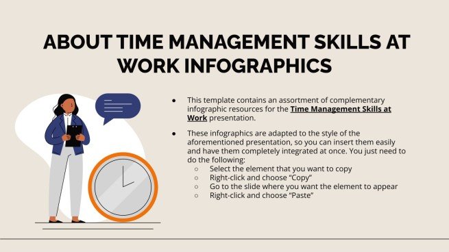 Time Management Skills at Work Infographics Template