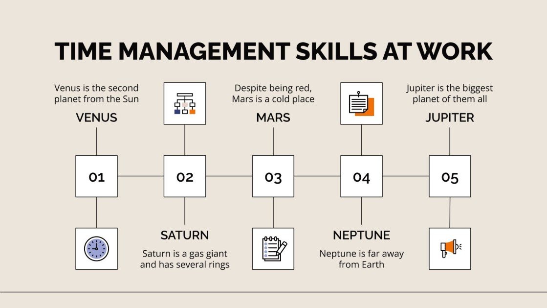 Time Management Skills at Work Infographics Template