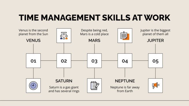 Time Management Skills at Work Infographics Template