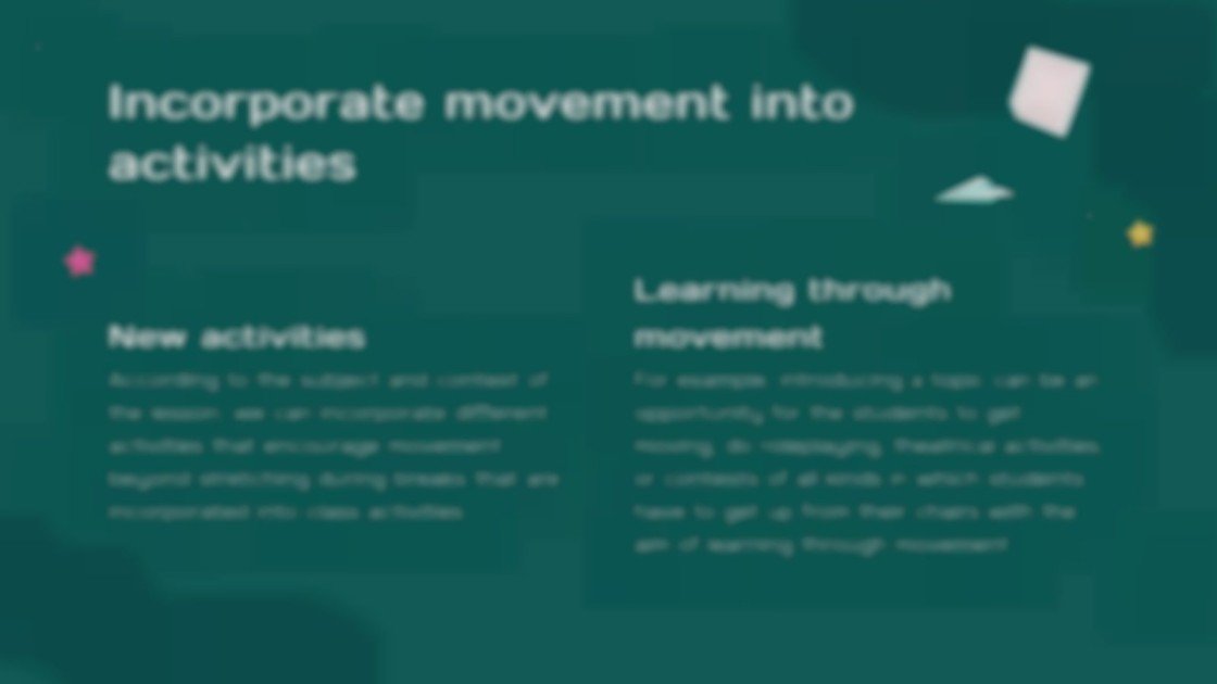 Ideas for Incorporating Movement in the Classroom
